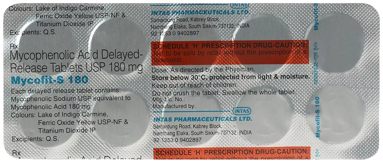 Myfortic (Mycophenolate Sodium DR) Tablet DR – Silk Pharmacy