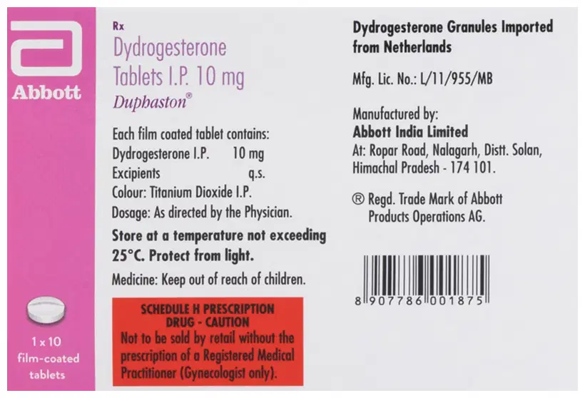 Duphaston (Dydrogesterone) Tablet – Silk Pharmacy