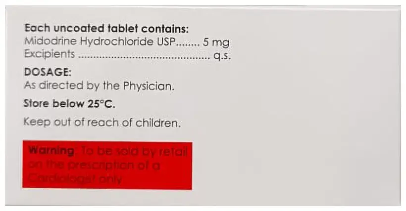 Proamatine (Midodrine) Tablet – Silk Pharmacy