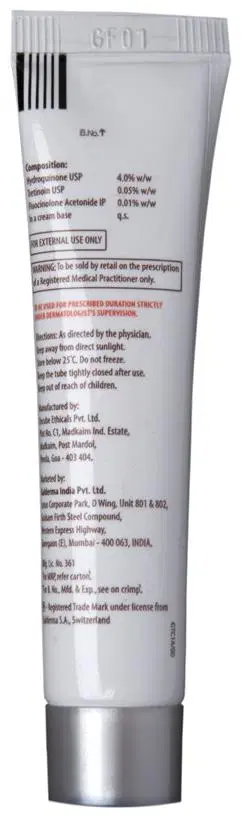 Tri-Luma (Fluocinolone Acetonide + Hydroquinone + Tretinoin) Cream ...
