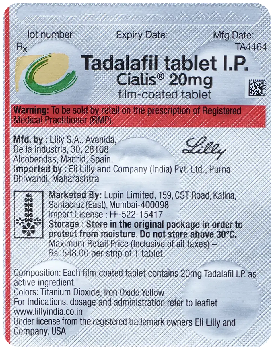 Cialis (Tadalafil) Tablet – Silk Pharmacy